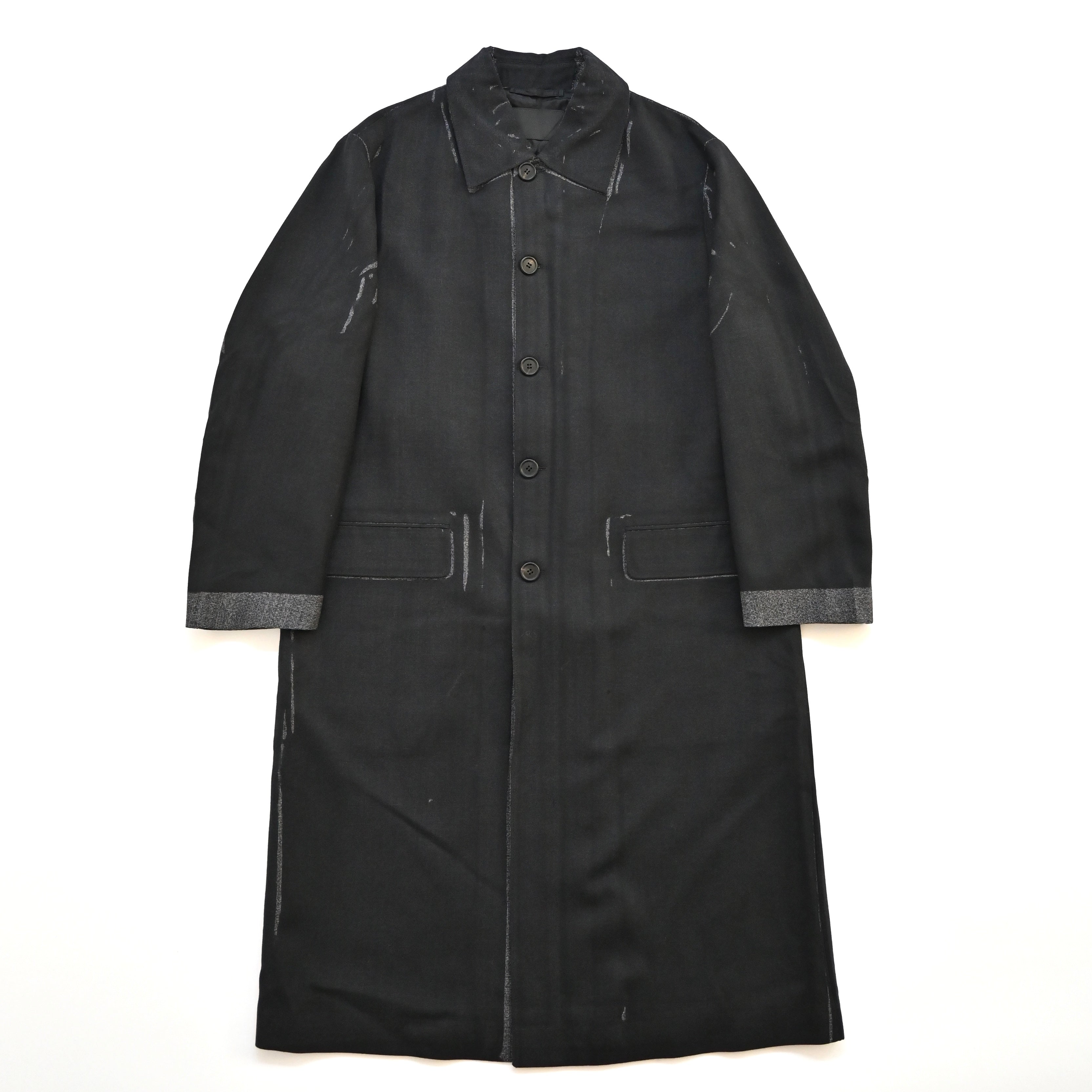2018aw prada paint virgin wool long coat 48 – vexed_store